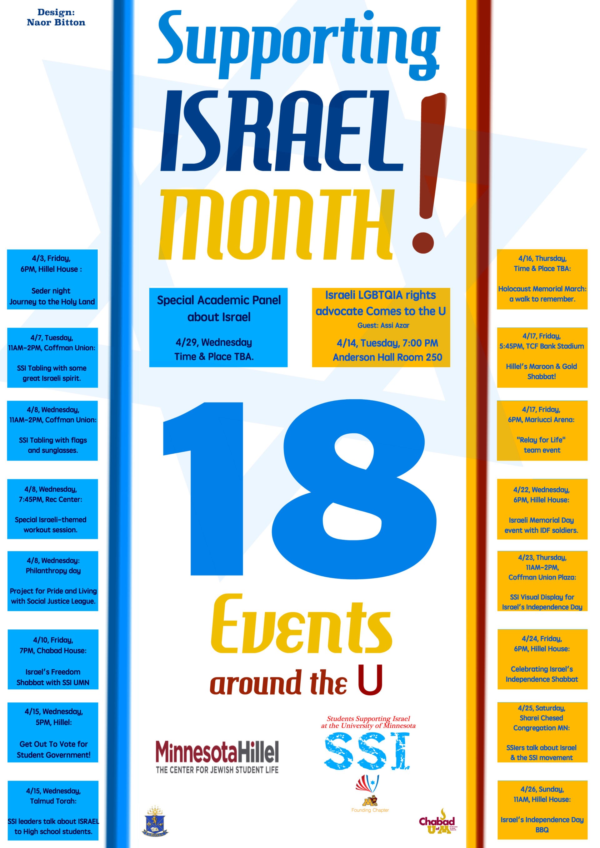 Supporting Israel Month, On Campus & In The Community - TC Jewfolk